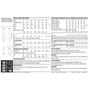 Pattern - NEW LOOK - 6554 - Misses’ Knit Jumpsuit and Dresses – Super ...